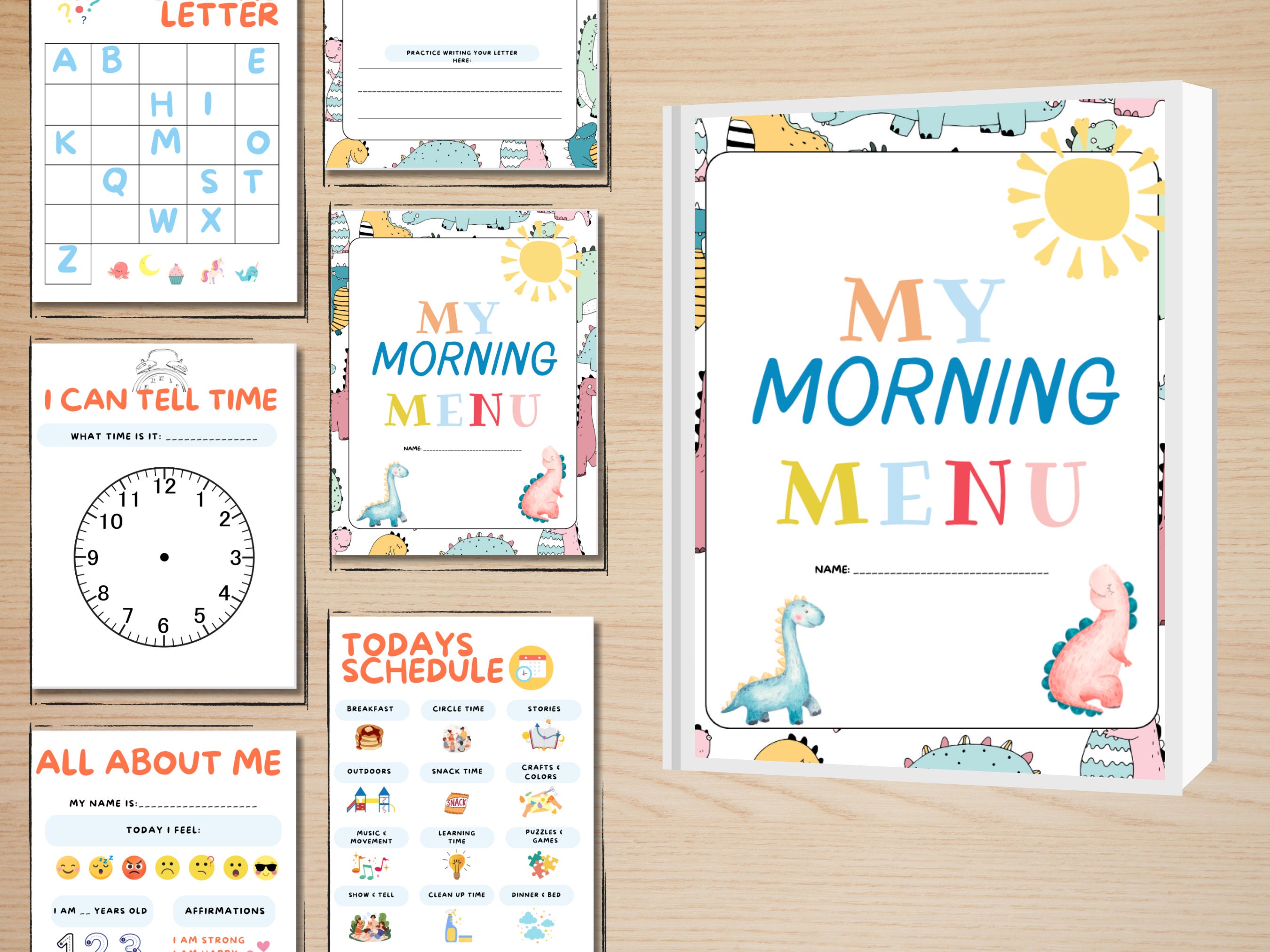Homeschool Morning Menu | Preschool Worksheets | Morning Menu Printable ...