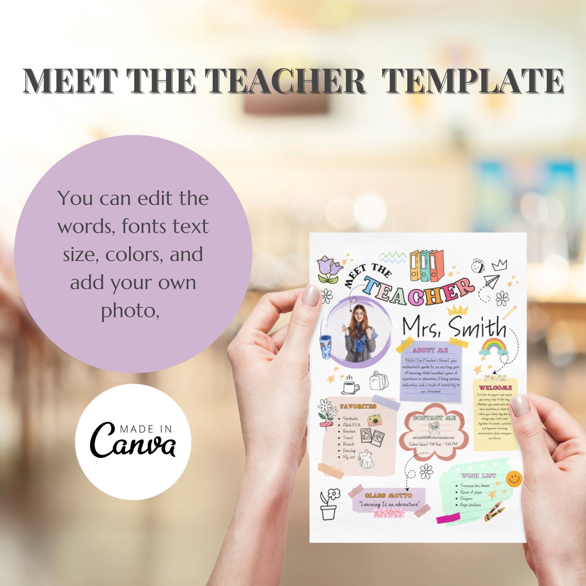 Meet the Teacher | Teacher Template | Back to School Flyer | Teacher ...