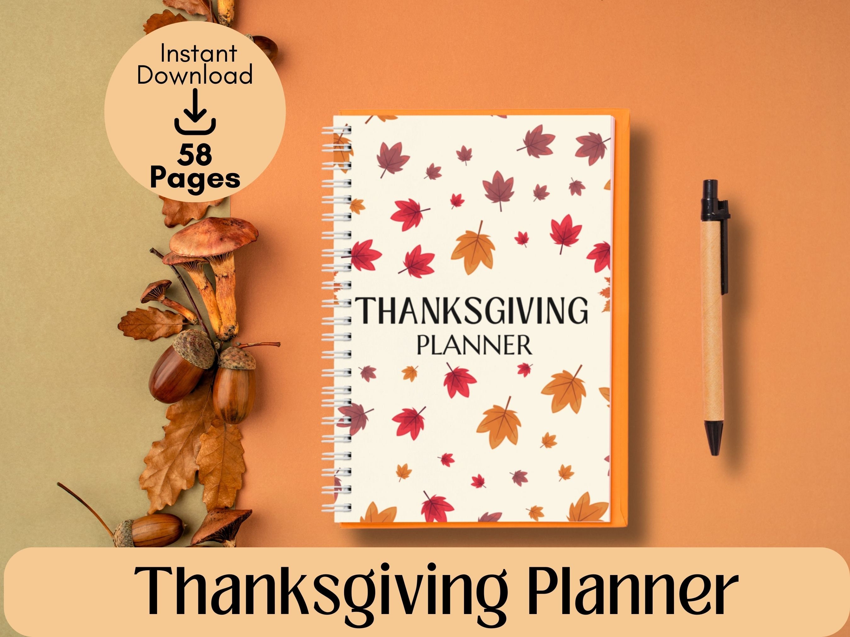 Holiday Planner Happy Planner Thanksgiving Planner Printable ...