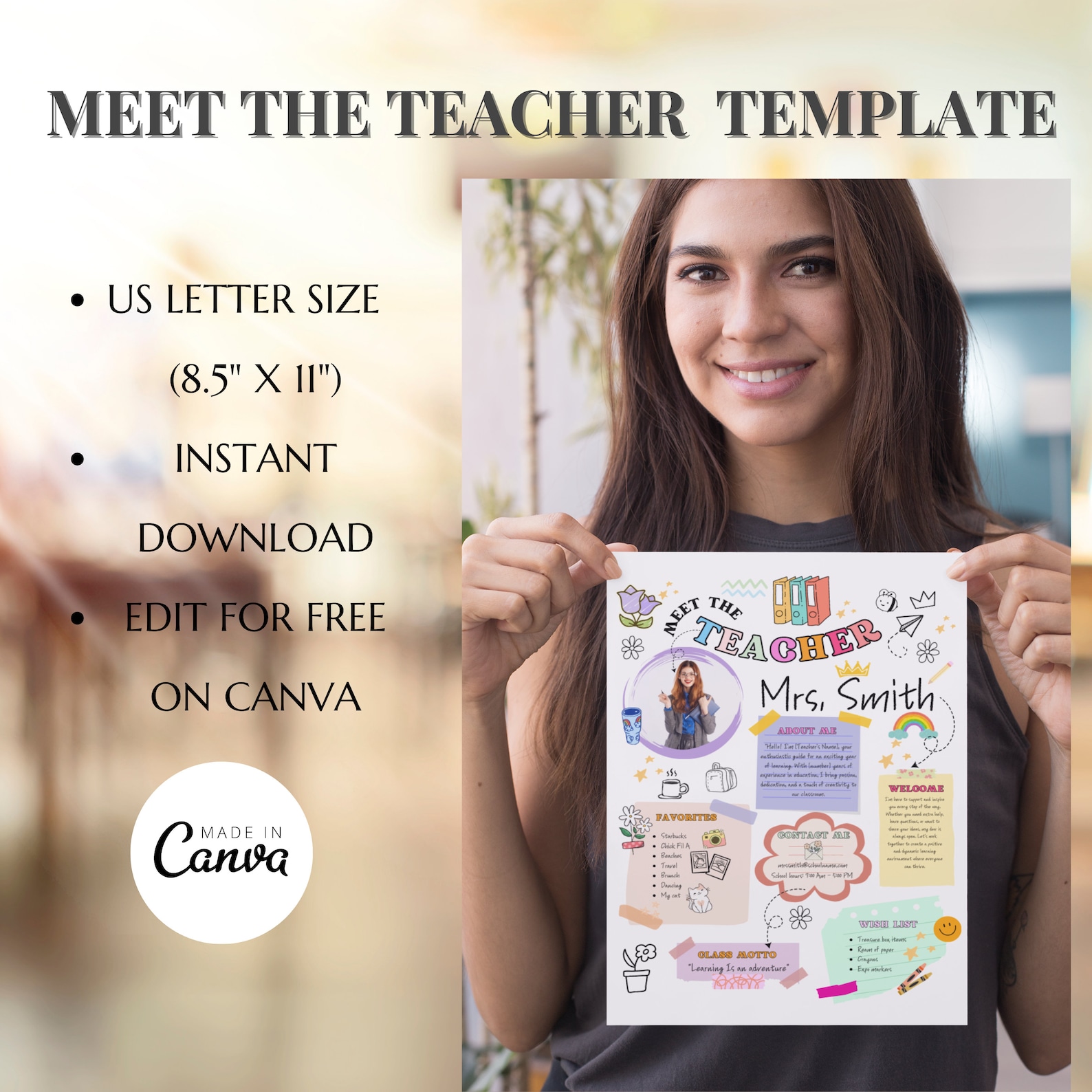 Meet the Teacher | Teacher Template | Back to School Flyer | Teacher ...