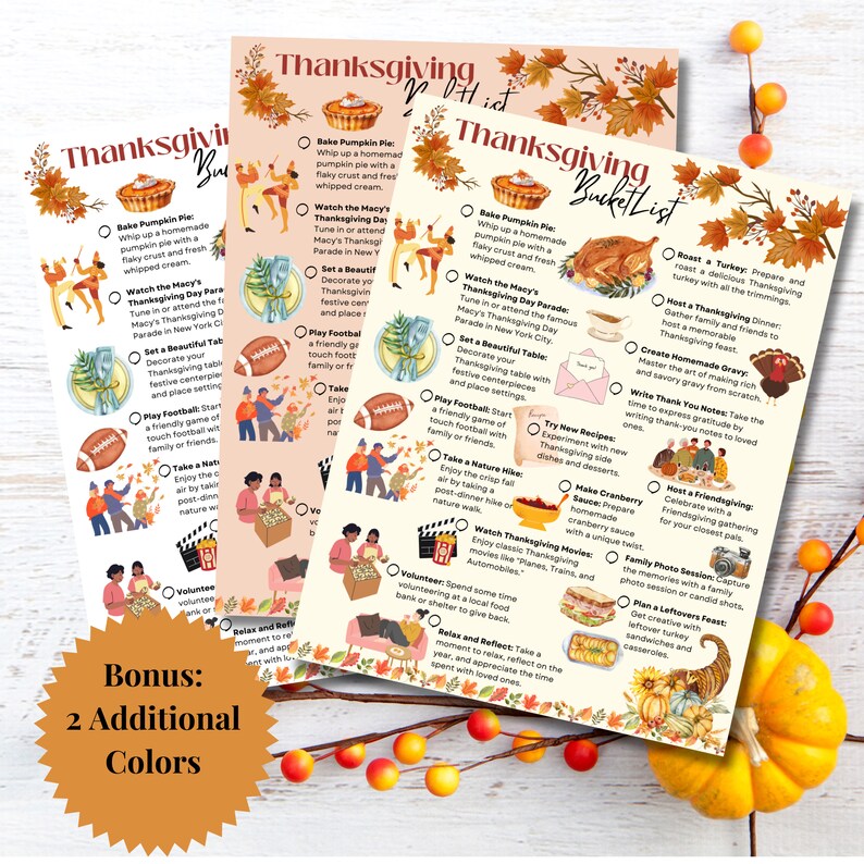 Fall Bucket List Printable | Downloadable Autumn Activity Bucket To-do ...