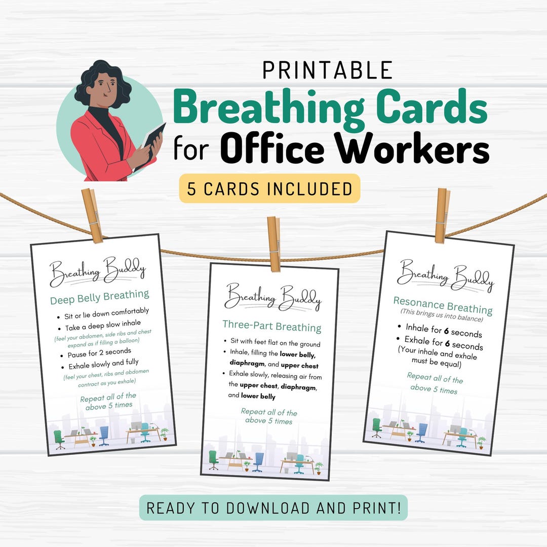 Mindfulness Breathing Cards for Stress Relief (PDF Pattern) - Etsy