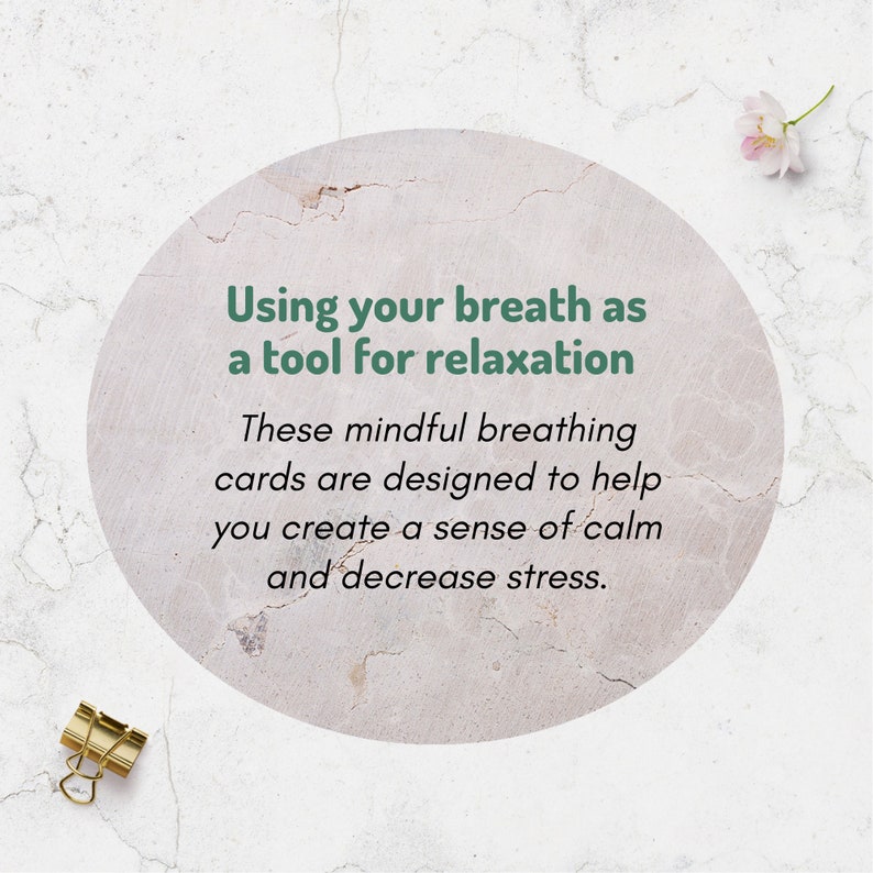 Meditation Cards Breathing Cards Mindfulness Cards Anxiety - Etsy