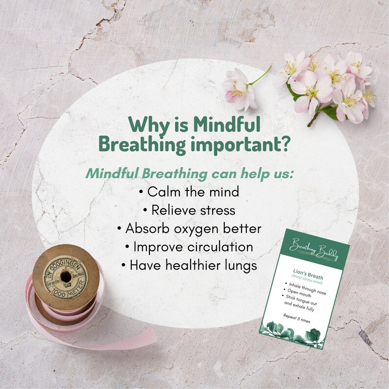 Meditation Cards, Breathing Cards, Mindfulness Cards, Anxiety Relief ...