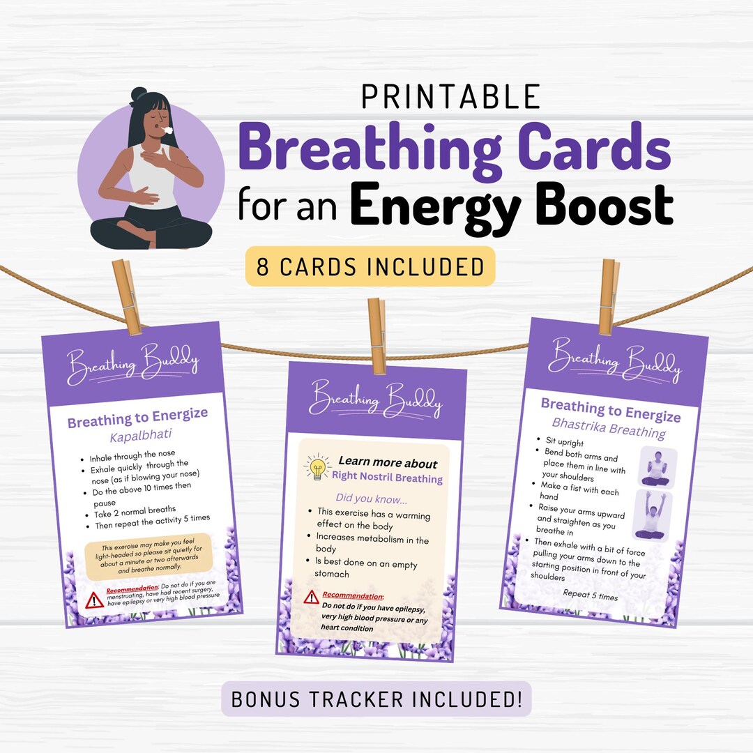 Meditation Cards, Breathing Cards, Mindfulness Cards, Calm Cards ...