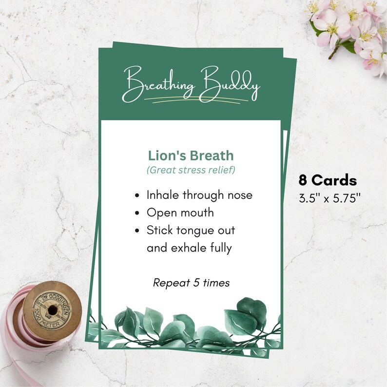 Meditation Cards Breathing Cards Mindfulness Cards Anxiety - Etsy