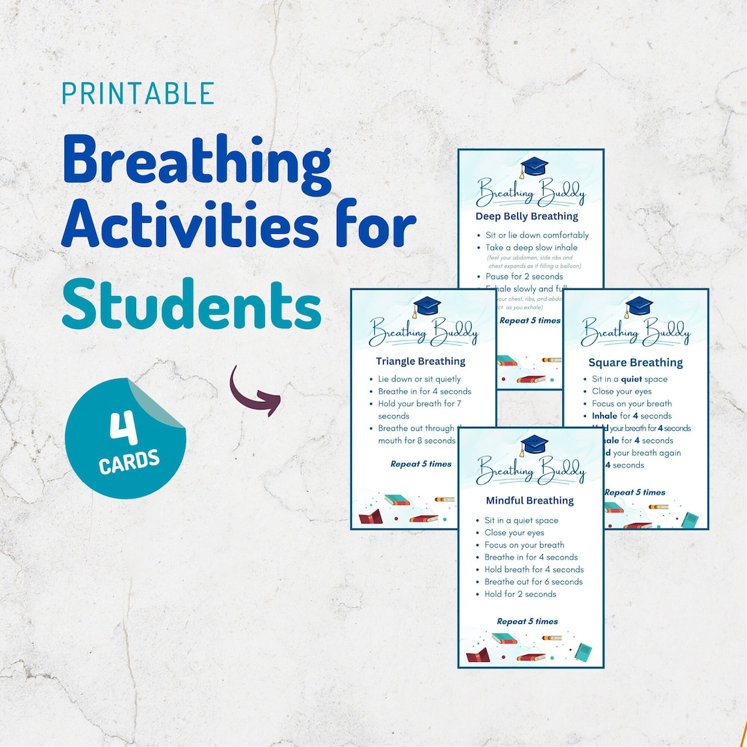 Mental Focus, Well-being, Breathing Cards, Mindfulness Cards ...