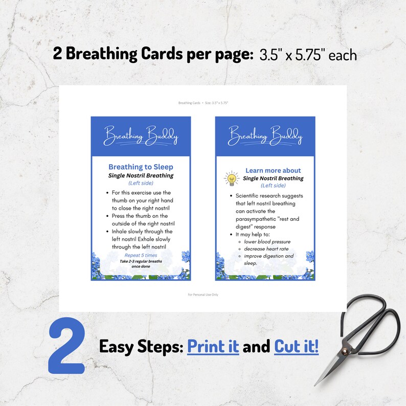 Sleep, Yoga, Mindfulness, Breathing Cards, Meditation Cards, Anxiety ...
