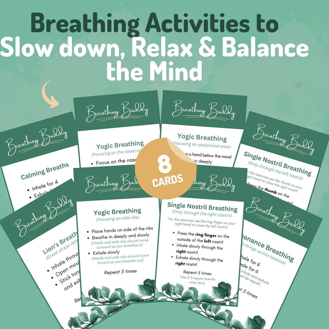 Meditation Cards, Breathing Cards, Mindfulness Cards, Anxiety Relief ...
