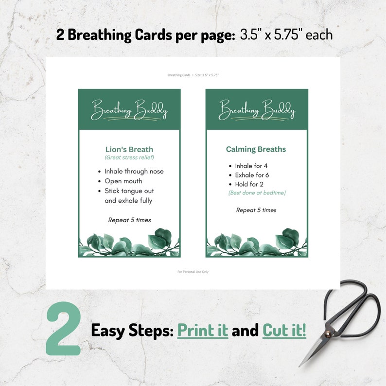 Meditation Cards, Breathing Cards, Mindfulness Cards, Anxiety Relief ...