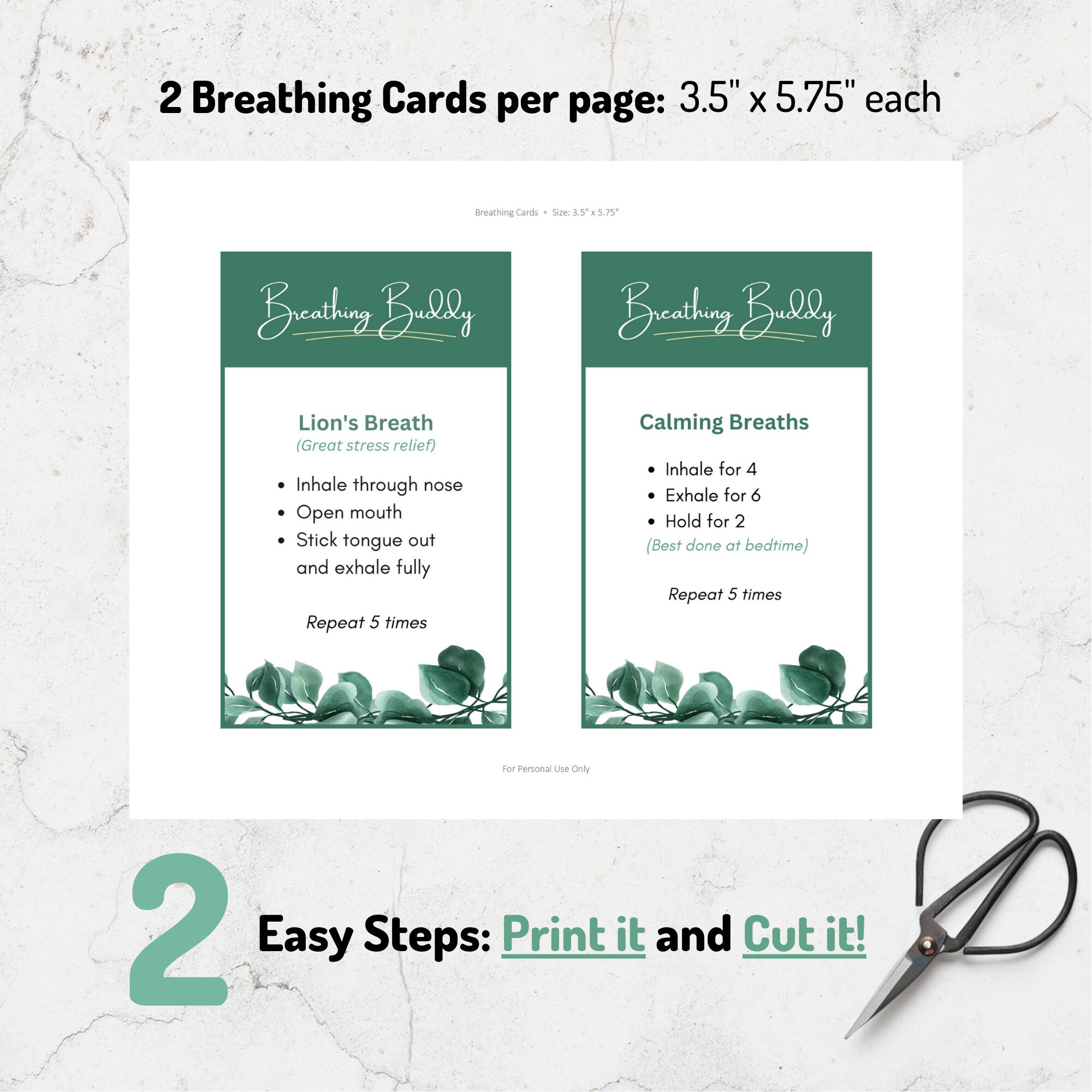 Meditation Cards, Breathing Cards, Mindfulness Cards, Anxiety Relief ...