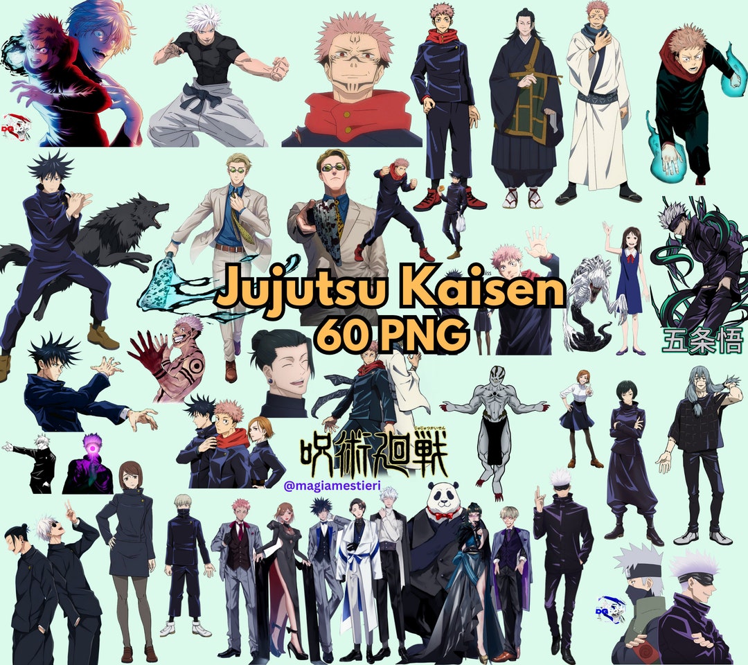 Jujutsu Kaisen, PNG Bundle Premium Collection, 60 PNG, Anime Stickers ...