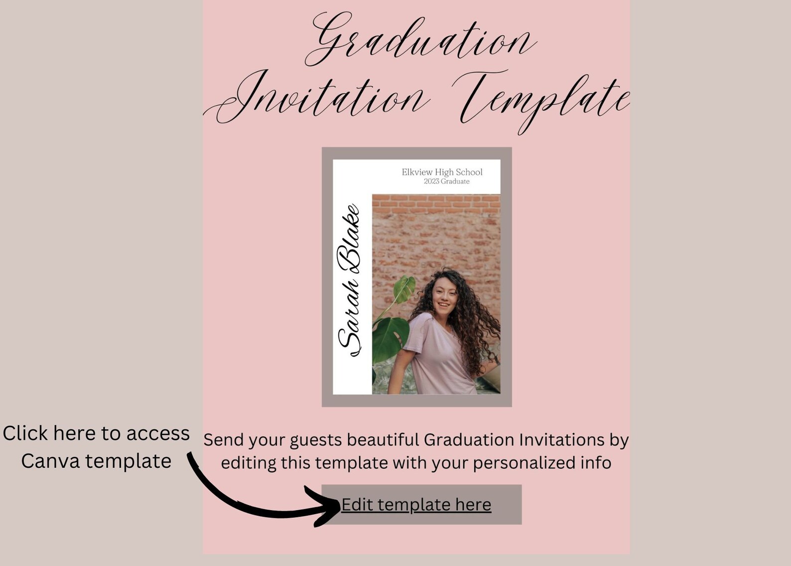 Minimalist Graduation Invitation/grad Invite Template/graduation ...