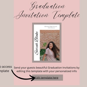 Minimalist Graduation Invitation/grad Invite Template/graduation ...