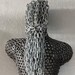 Female Torso silver Wall Sculpture, 3D Wall Art, Indoor Outdoor Art ...