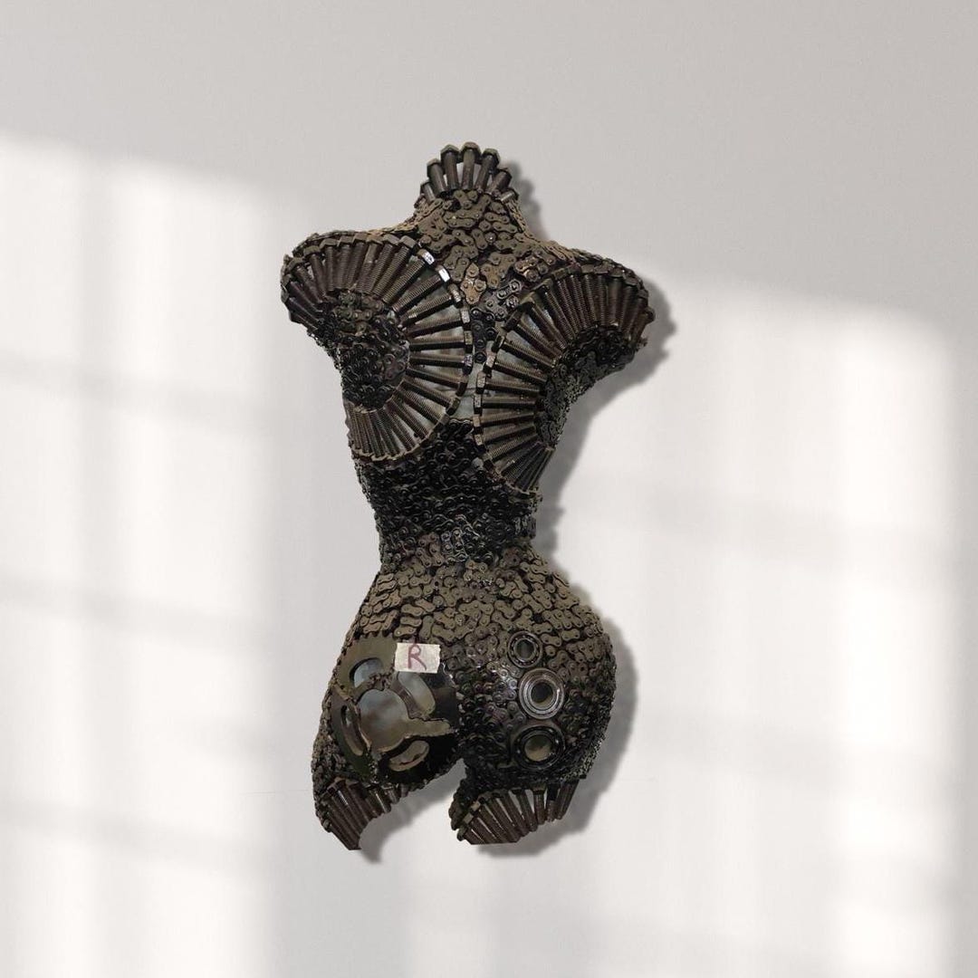 Female Torso , Chain Torso , Handcrafted Metal ,wall Decor, Artistic ...