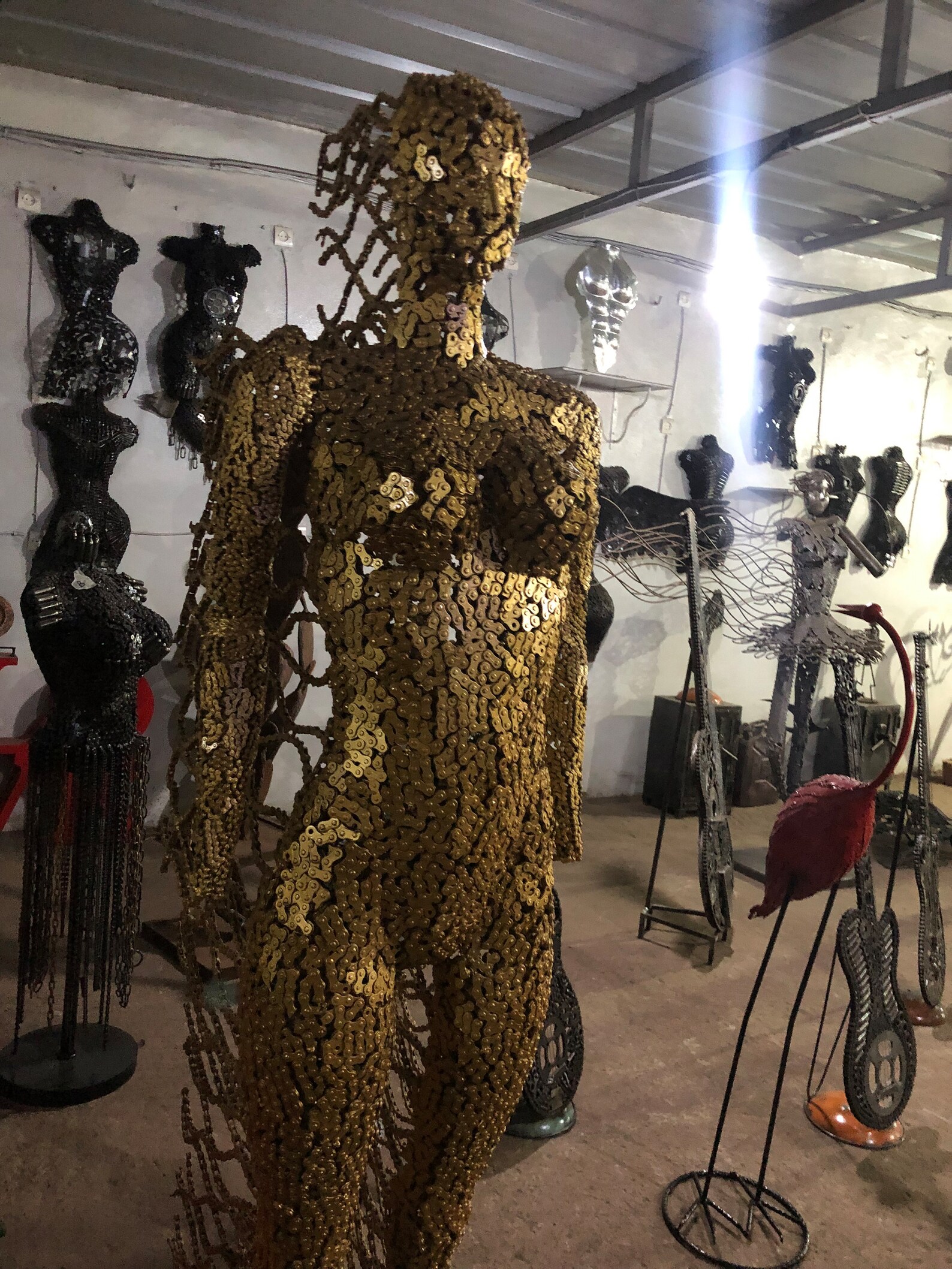 Handcrafted Metal Female Torso | Woman Sculpture Art | Wall Hanging ...