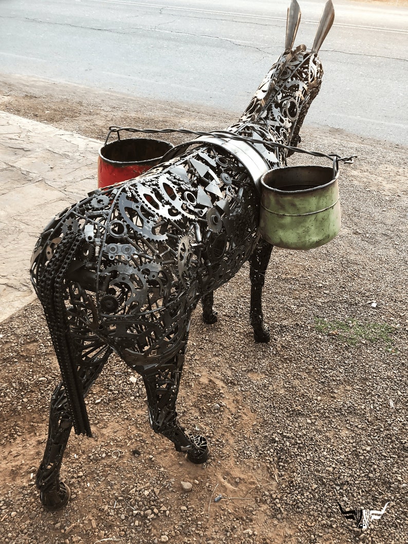 Metal Donkey Statue steel Wildlife Sculptures metal Animal - Etsy