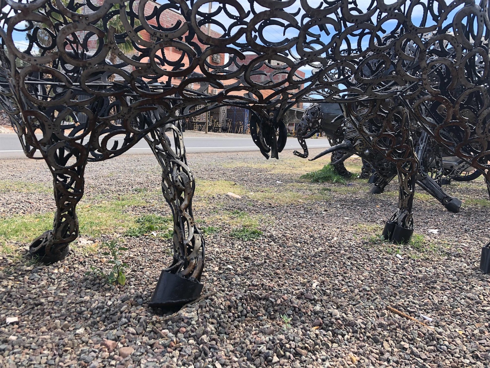 LAMBORGHINI Bull, Horseshoes Statue, Steel Animal Figurine, | Outdoor ...