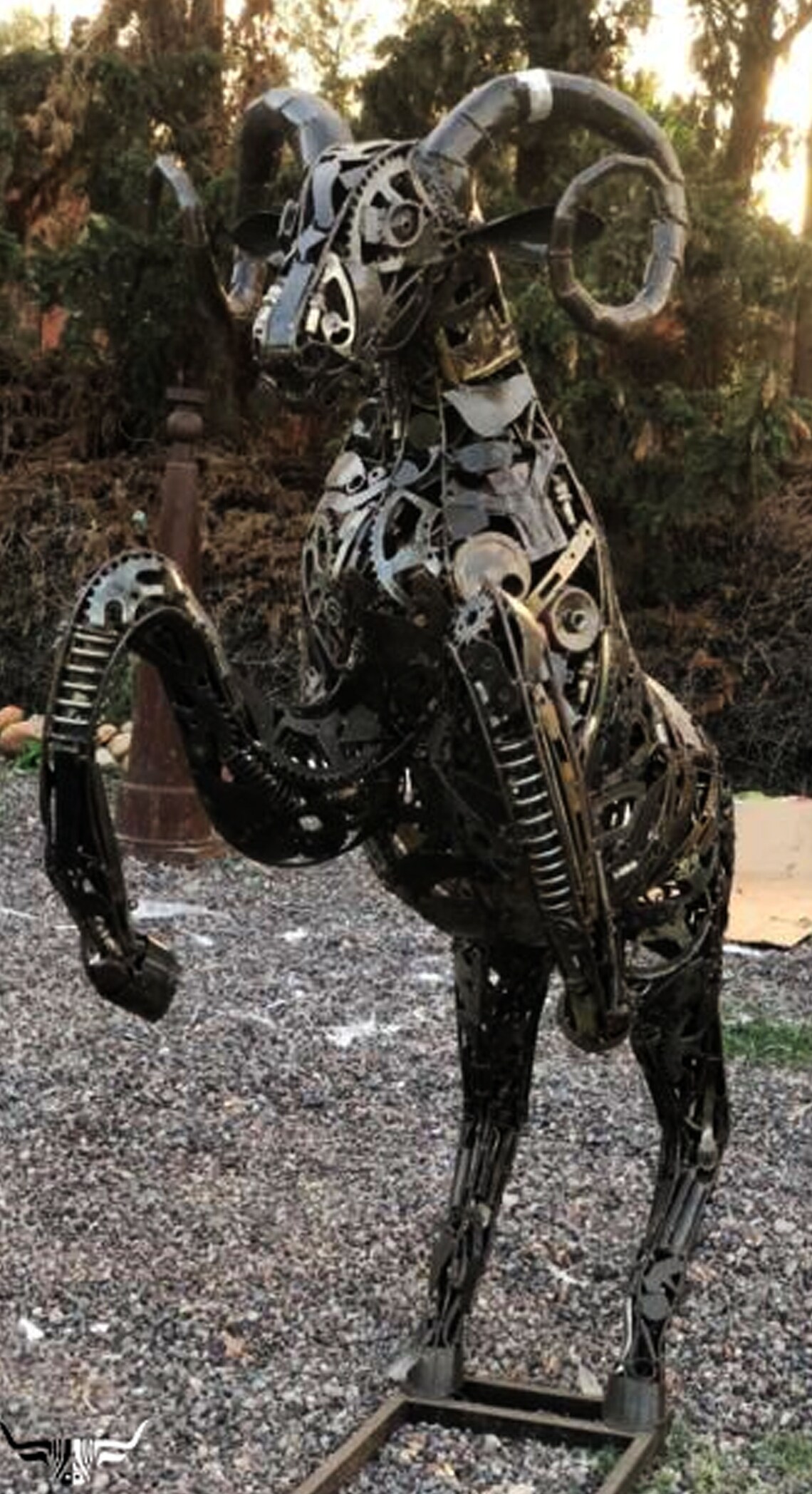 Metal Goat , Statue, , Steel Wildlife Sculptures ,metal Animal ...