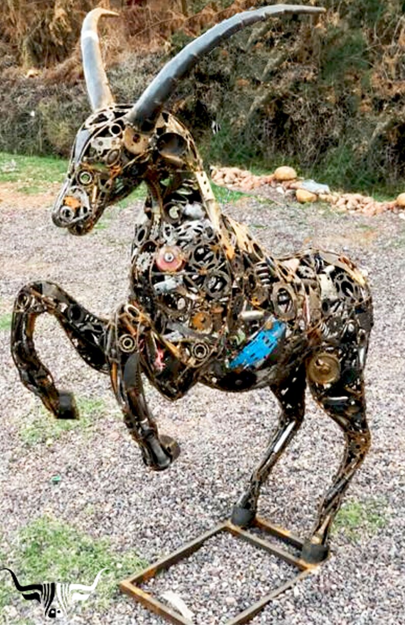 Metal Goat , Statue, , Steel Wildlife Sculptures ,metal Animal ...