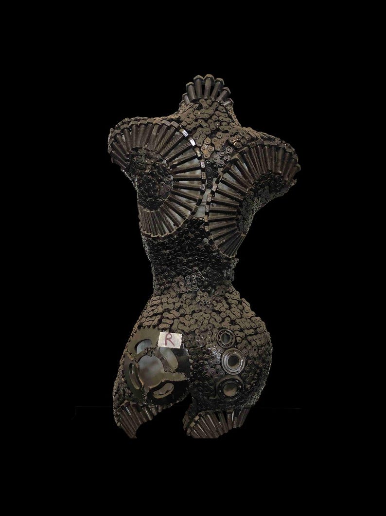 Female Torso , Chain Torso , Handcrafted Metal ,wall Decor, Artistic ...