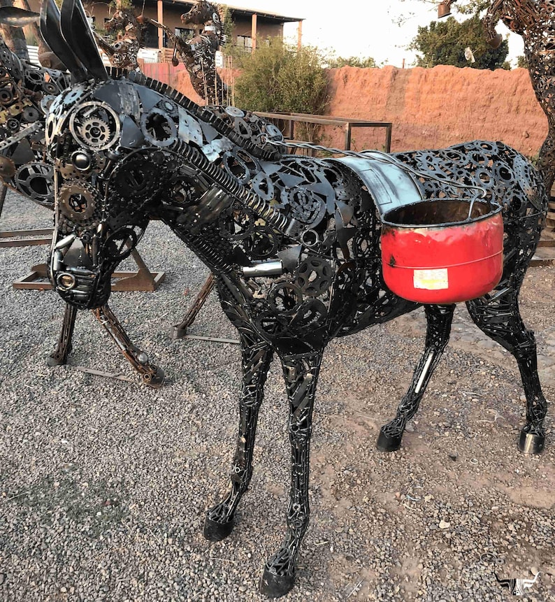 Metal Donkey , Statue , Wildlife Sculptures ,metal Animal Artwork ...