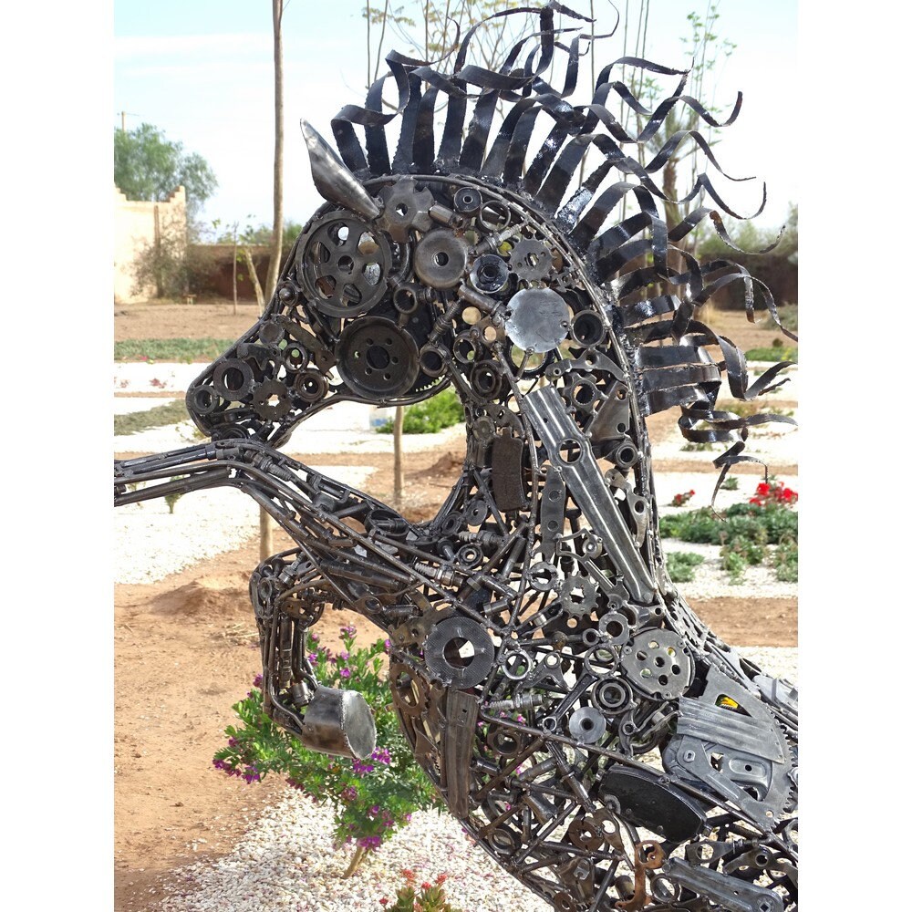 Small Horse Metal , Statue, Steel Animal Figurine, Wildlife Art ...