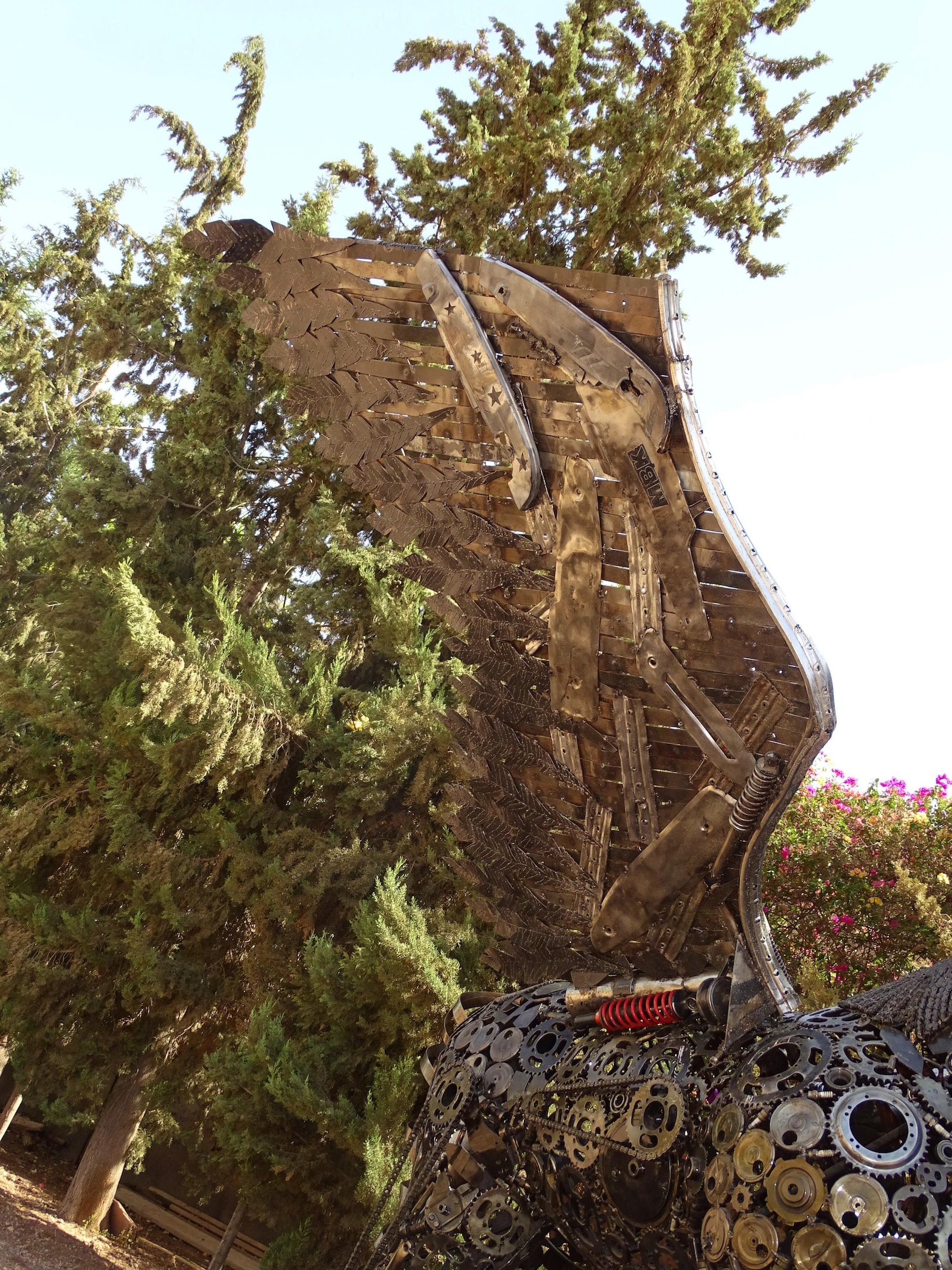 Abstract Steel Horse Sculpture: Recycled Metal Wings, Garden Art - Etsy