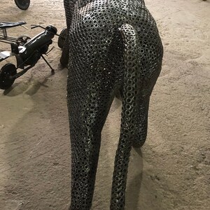 Stunning Leopard Sculpture / Axle Nuts/steel Animal Figurine, Wildlife ...