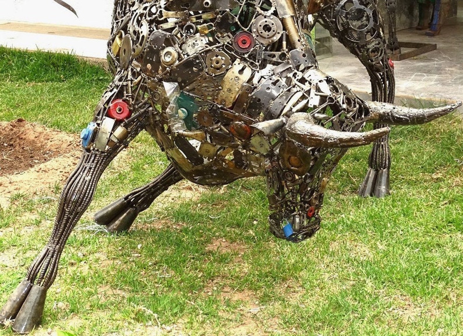 LAMBORGHINI Bull, Metal , Statue, Steel Animal Figurine, Wildlife Art ...