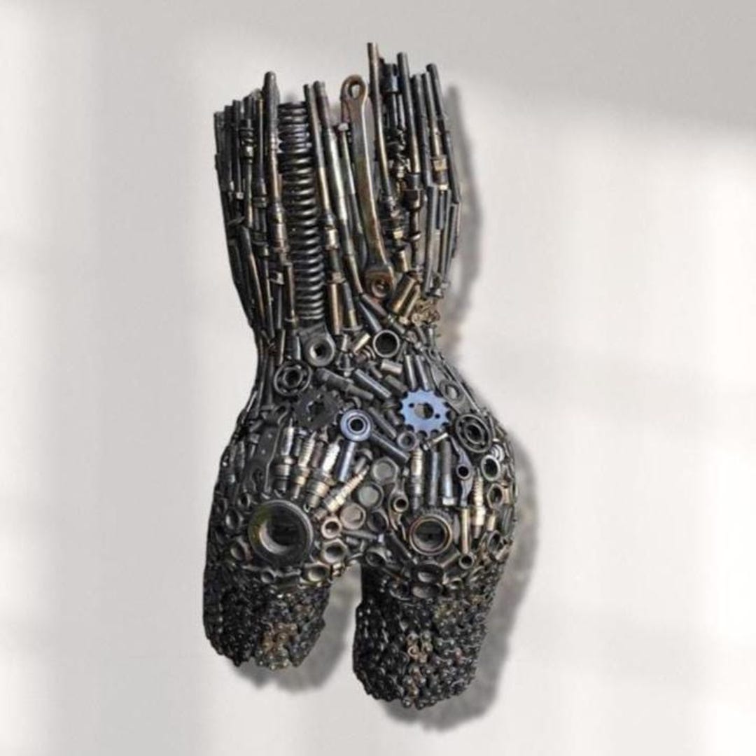 Metal Torso Sculpture | Unique Wall Art | Handcrafted Decor - Etsy