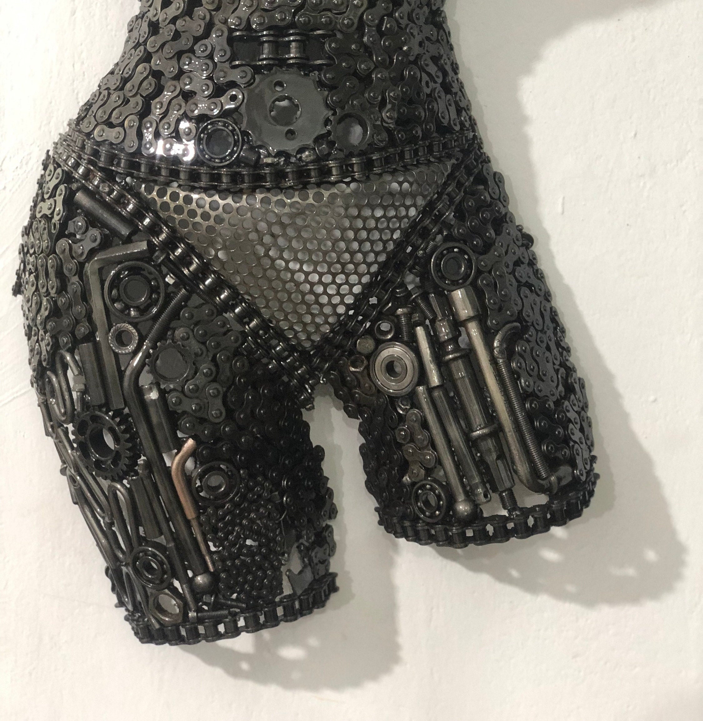 Metal Female Torso Sculpture: Modernist Wall Art - Etsy