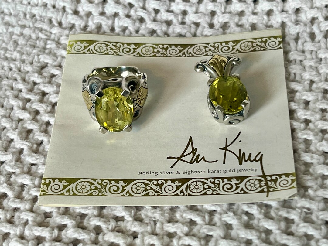 Rare Set: Vintage Ann King Authentic 925 Sterling Silver With 18K Gold ...