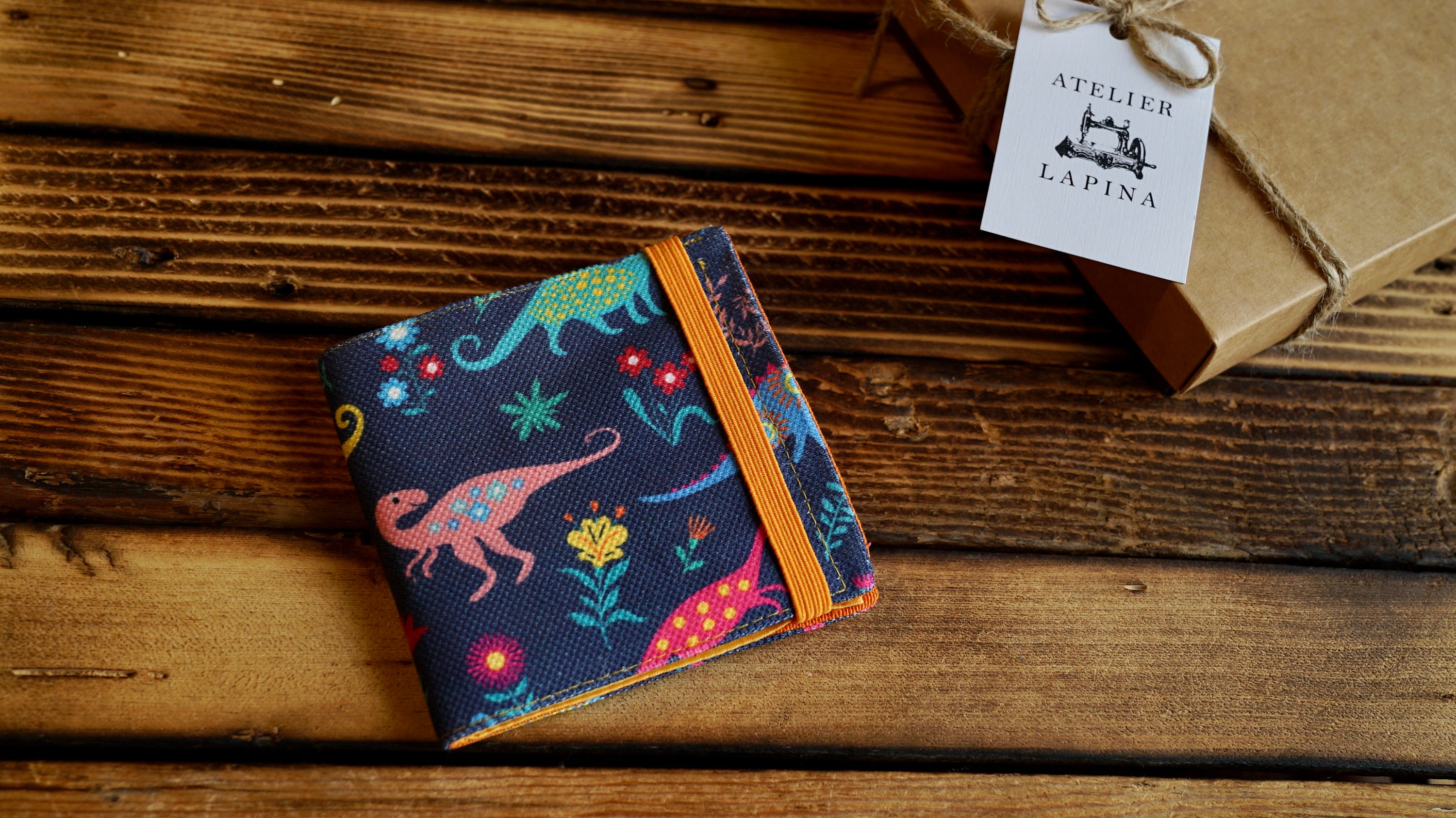 Dino Wallet, Handmade Fabric Wallet, Small Wallet, Vegan Wallet, Boho ...