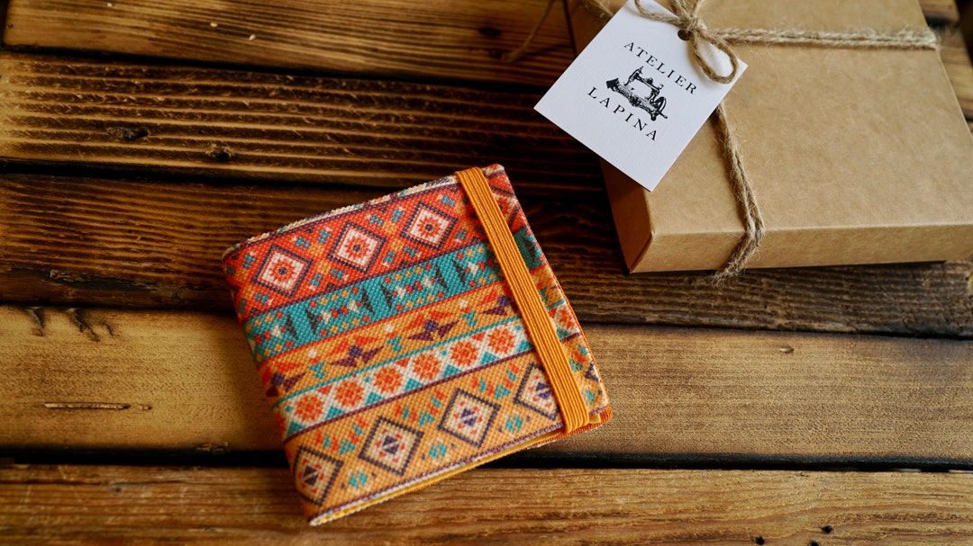 Aztec Wallet, Handmade Fabric Wallet, Small Wallet, Vegan Wallet, Boho Wallet, Unique Gift ...