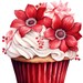 Cupcake Print Red Velvet Cupcake Printable Pastry Wall Art Patisserie ...