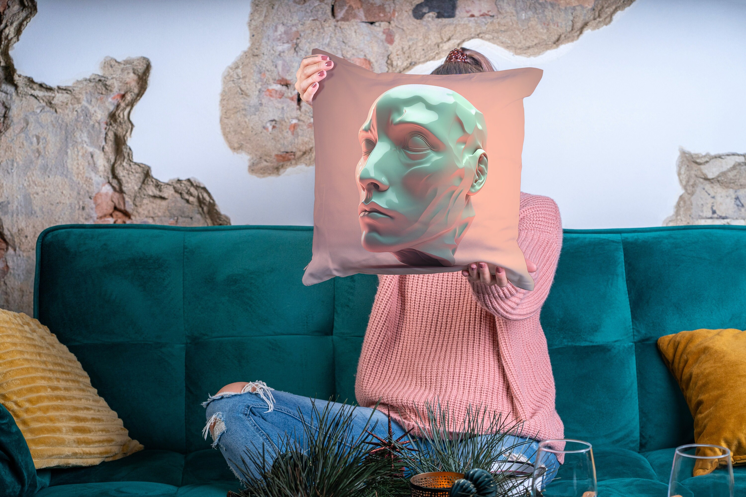 Abstract Man Print Male Wall Art Download Human Head Poster Modern ...