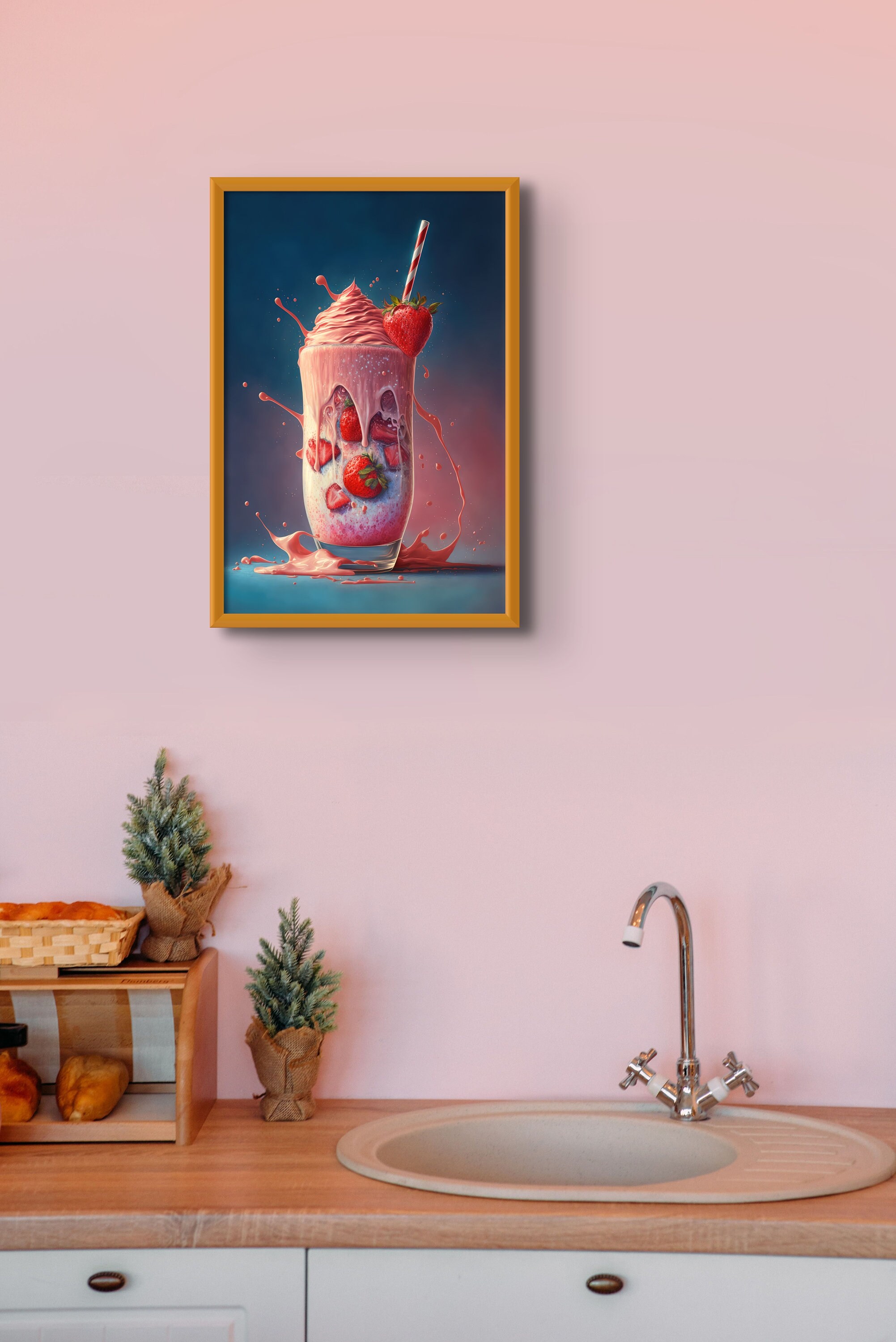 Smoothie Print Smoothie Printable Strawberry Chocolate Banana - Etsy