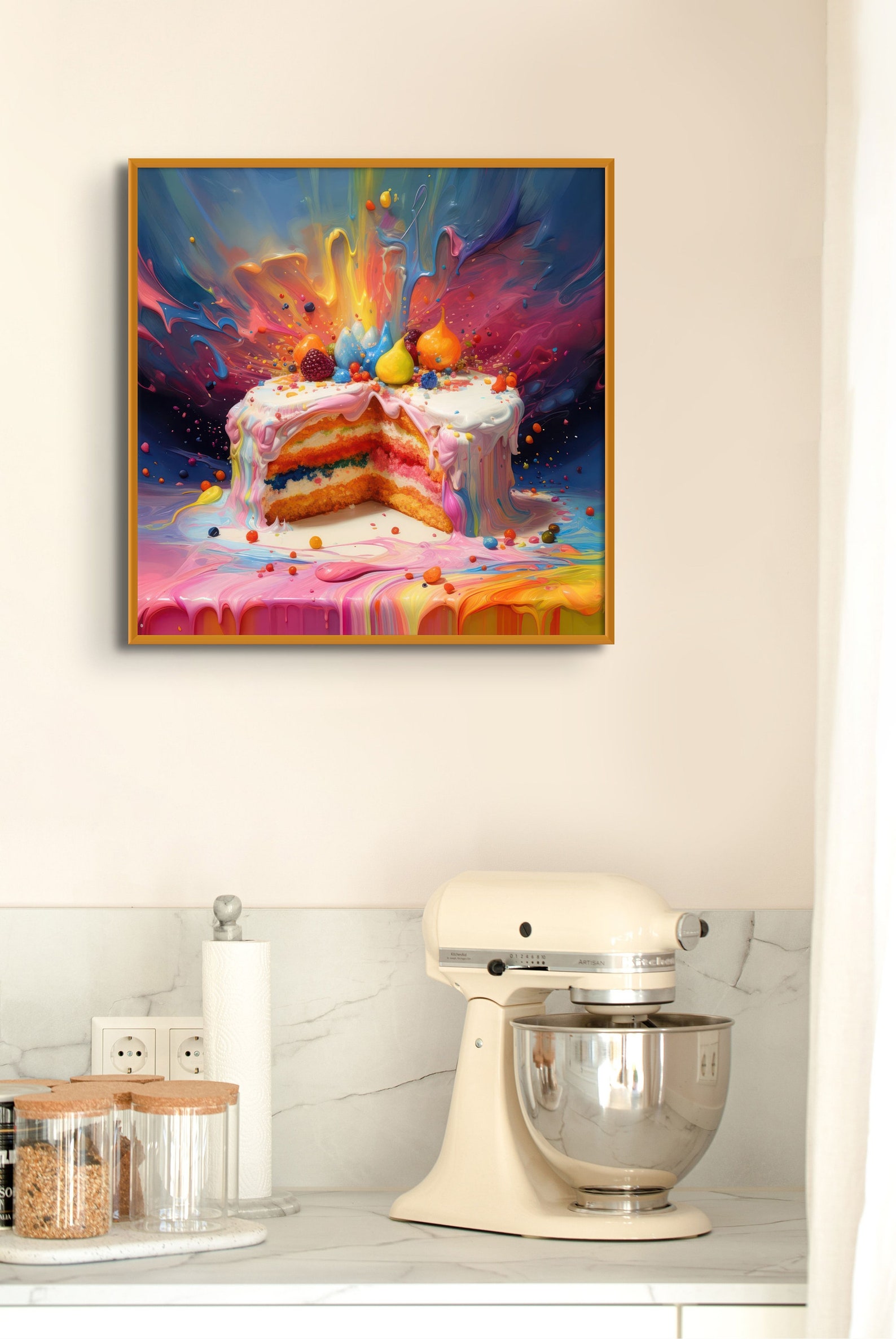 Colorful Cake Print Cake Printable Pastry Poster Patisserie Picture Oil ...
