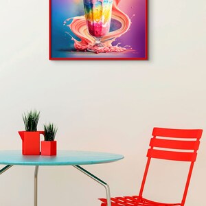 Smoothie Print Smoothie Printable Strawberry Smoothie Poster Ananas ...