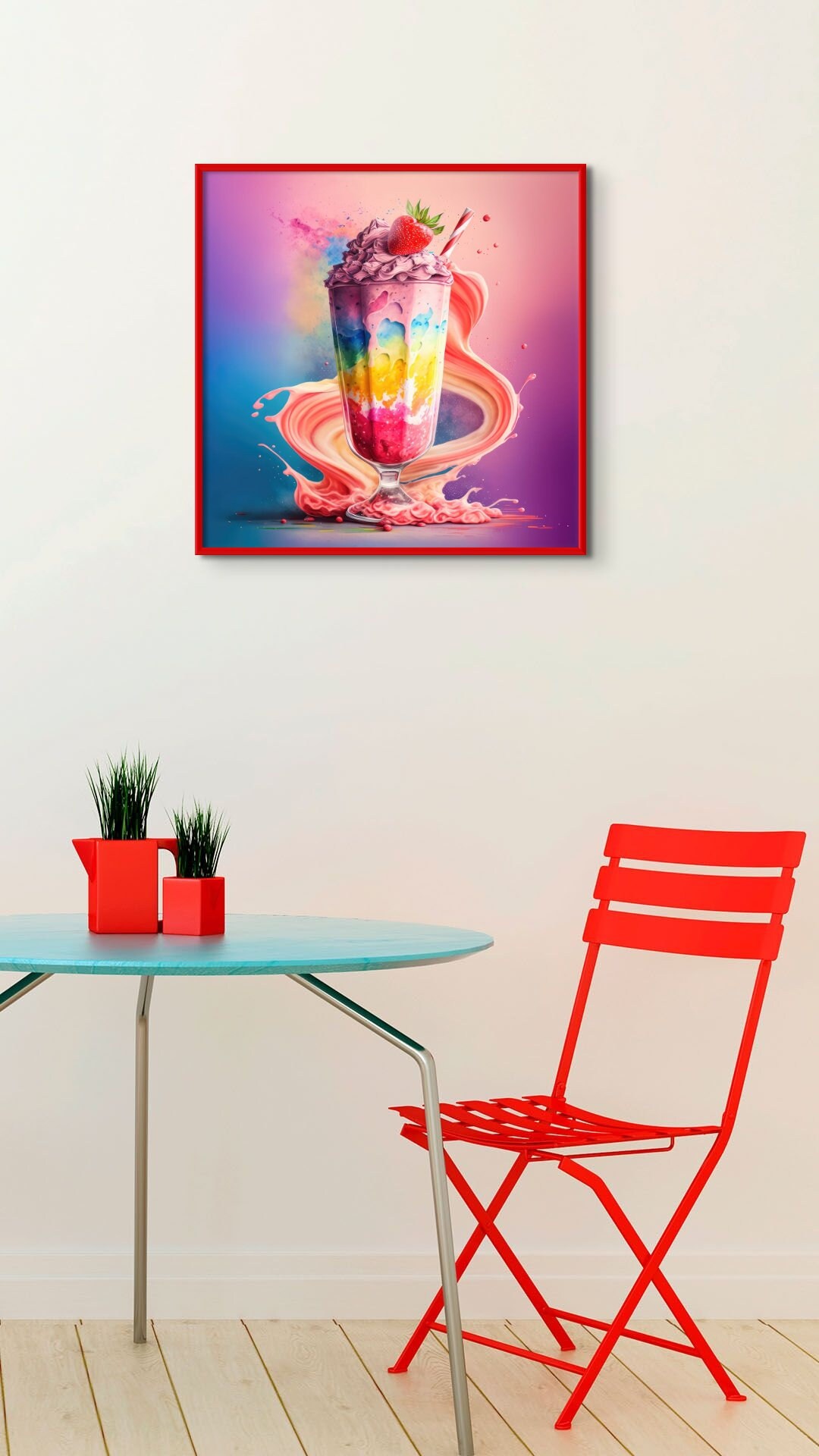 Smoothie Print Smoothie Printable Strawberry Smoothie Poster - Etsy