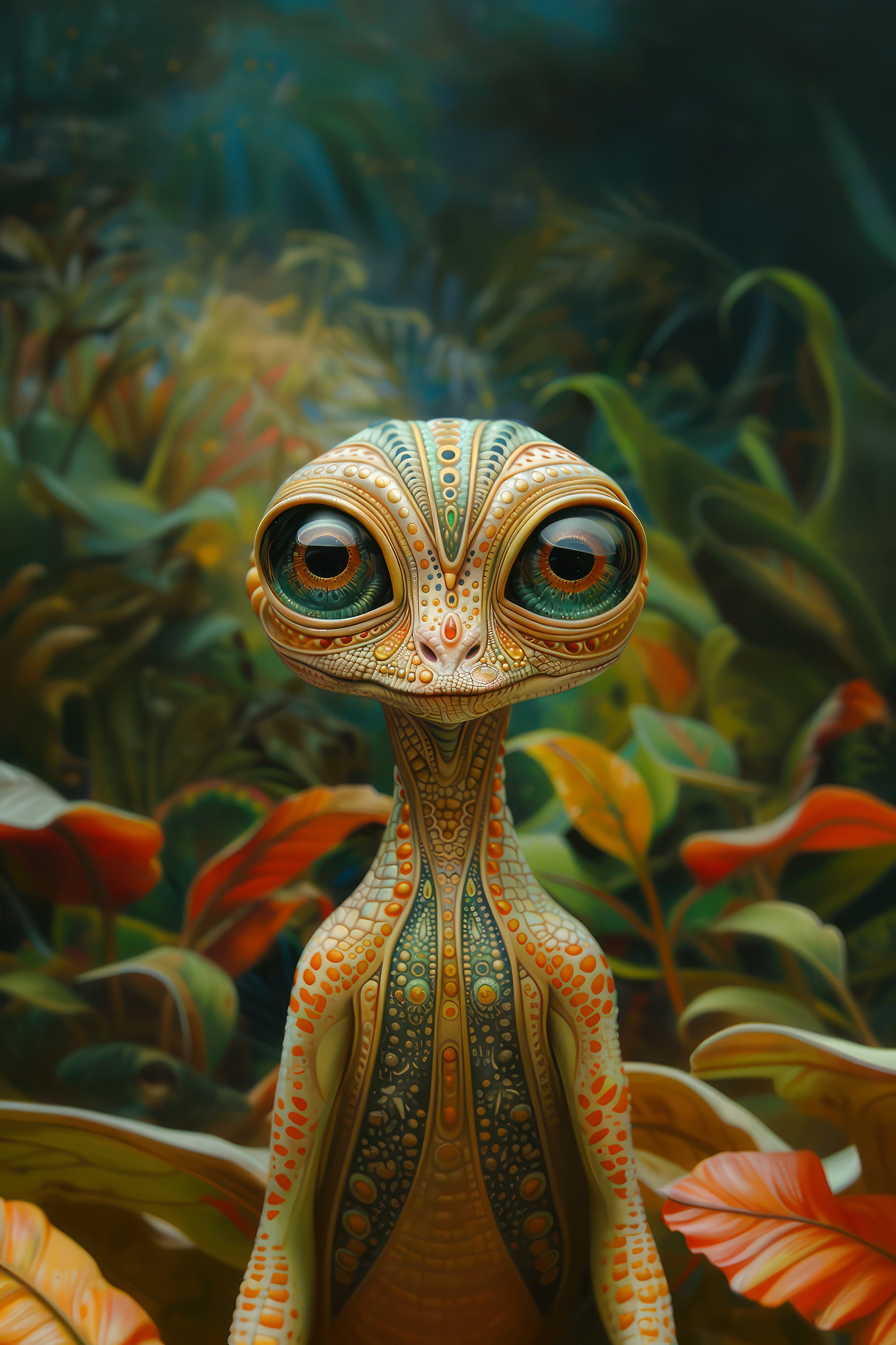 Alien Poster Alien Painting Alien Printable Cosmos Wall Art Space Home ...