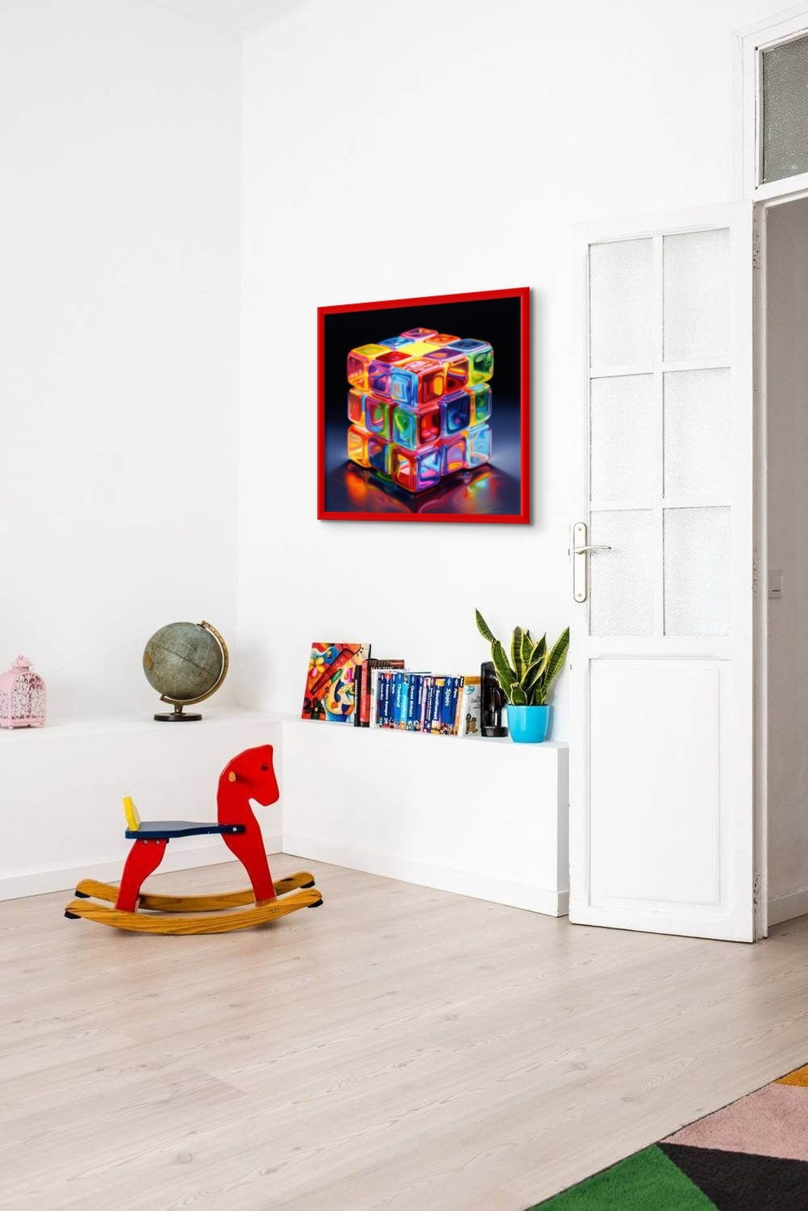 Rubik Cube Printable Rubik Cube Print Colorful Wall Art Download ...