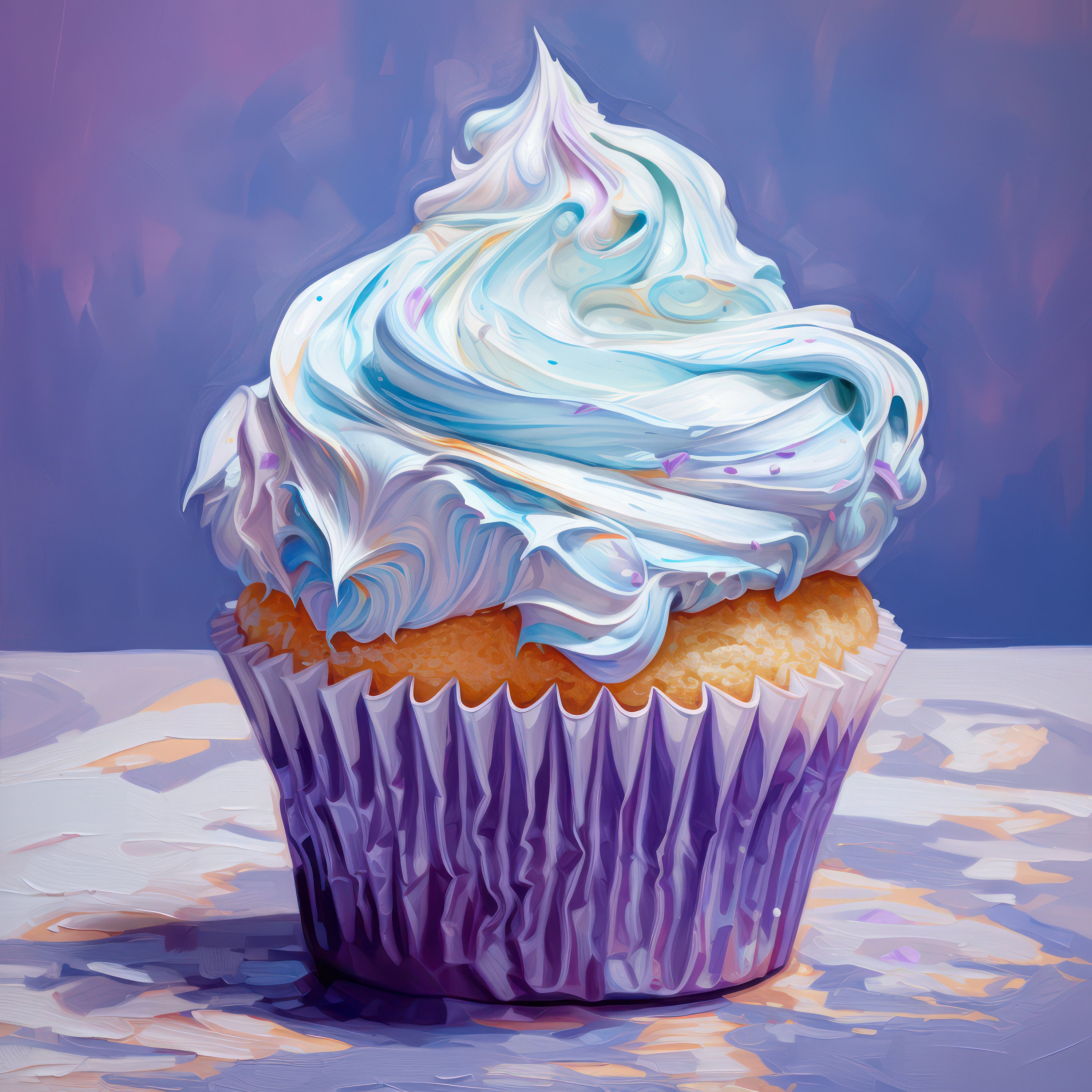 Cupcake Print Cupcake Printable Lavender Pastry Poster Mint Patisserie ...