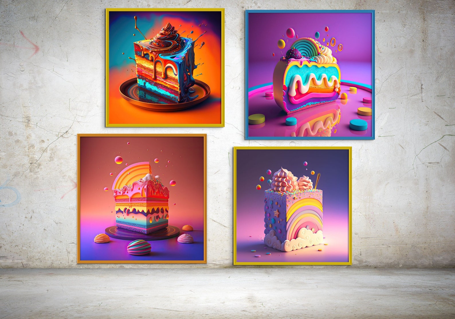 Colorful Cake Print Colorful Cake Printable Pastry - Etsy