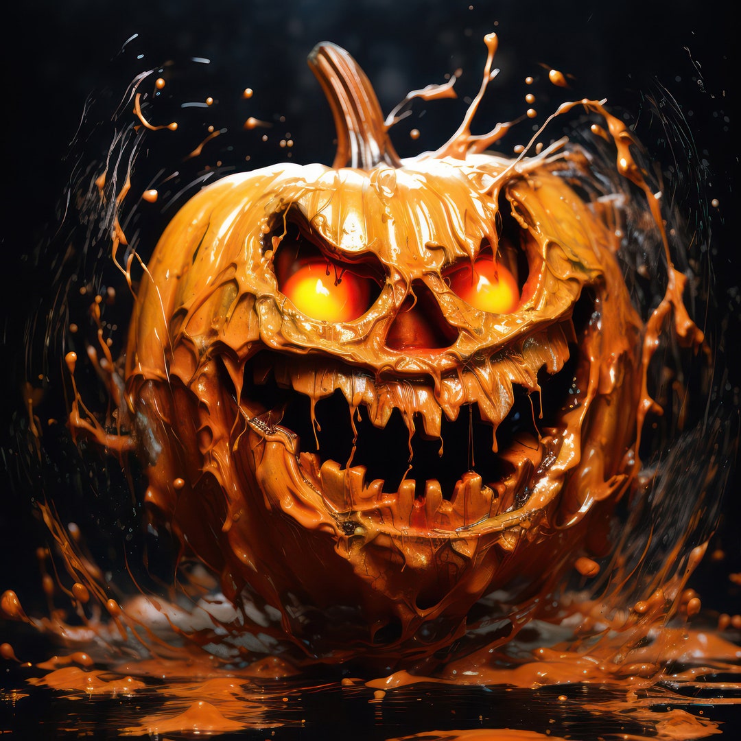 Jack O Lantern Print Halloween Printable Pumpkin Poster All Saints Wall ...