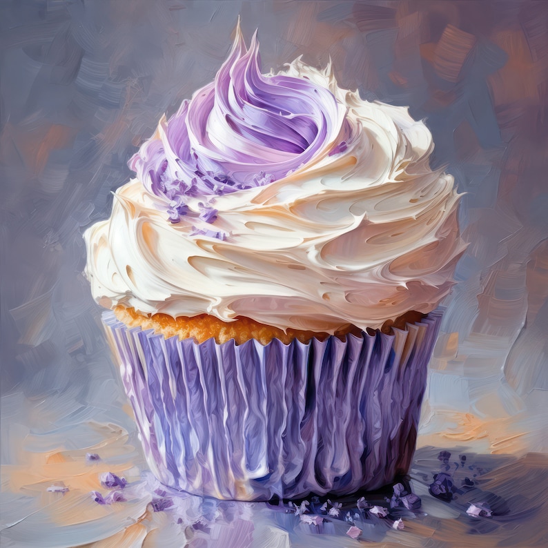 Colorful Cupcake Print Cupcake Printable Pastry Poster Patisserie Wall ...