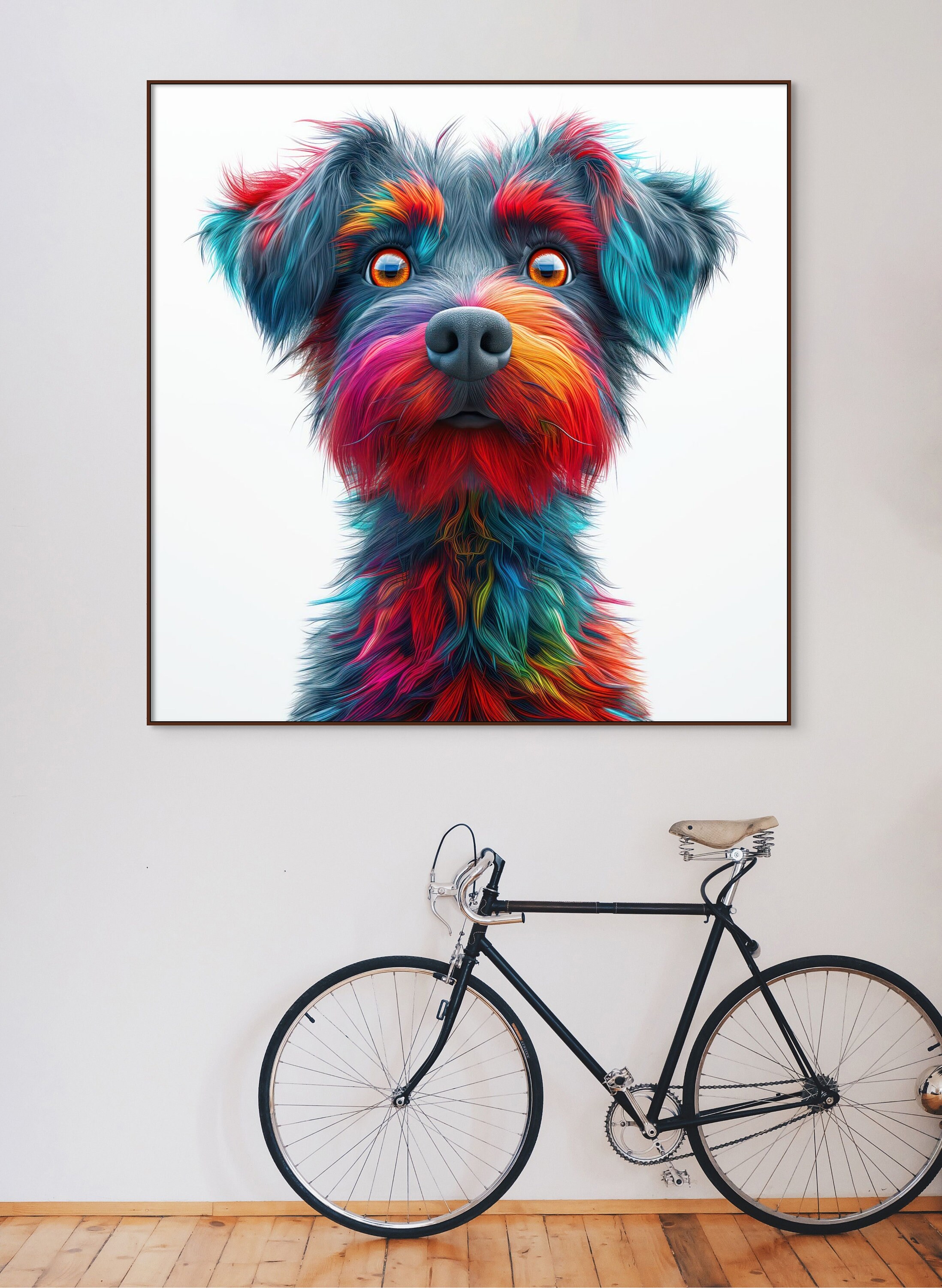 Colorful Dog Printable Colorful Dog Print Dog Wall Art Dog Portrait ...