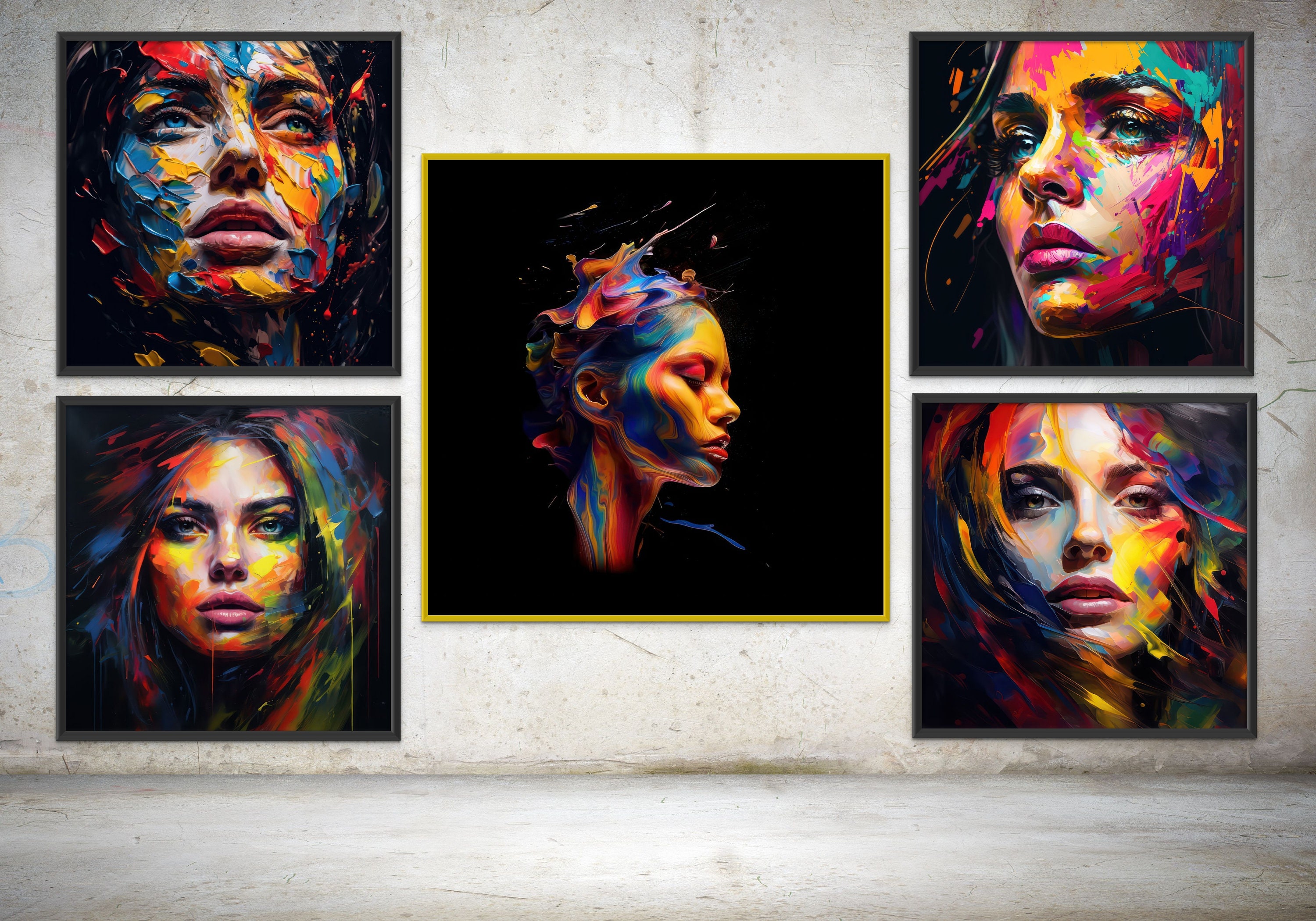 Colorful Woman Portrait Wall Art Print Abstract Girl Poster Home Decor ... Colorful Woman Portrait Wall Art Print Abstract Girl Poster Home Decor ...